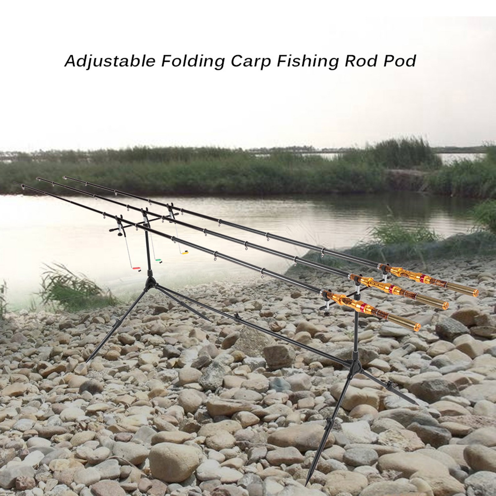 Holder,3 Bite Alarms Adjustable Carp Rod Pod Stand With 3 Bite Buzhi ...