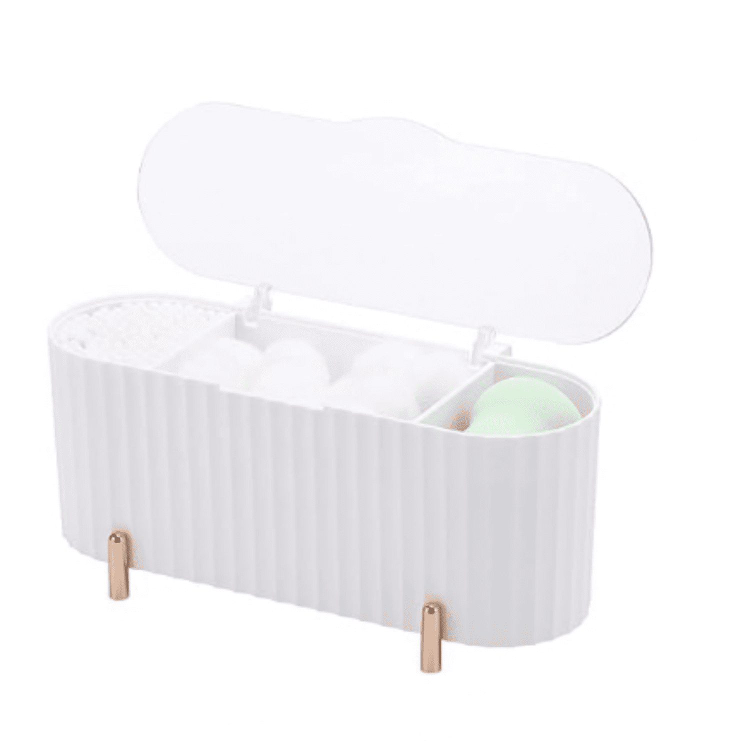 Holder, 3-Grid Cotton Swab Dispenser, Ball Storage Box, Jar for Pads ...