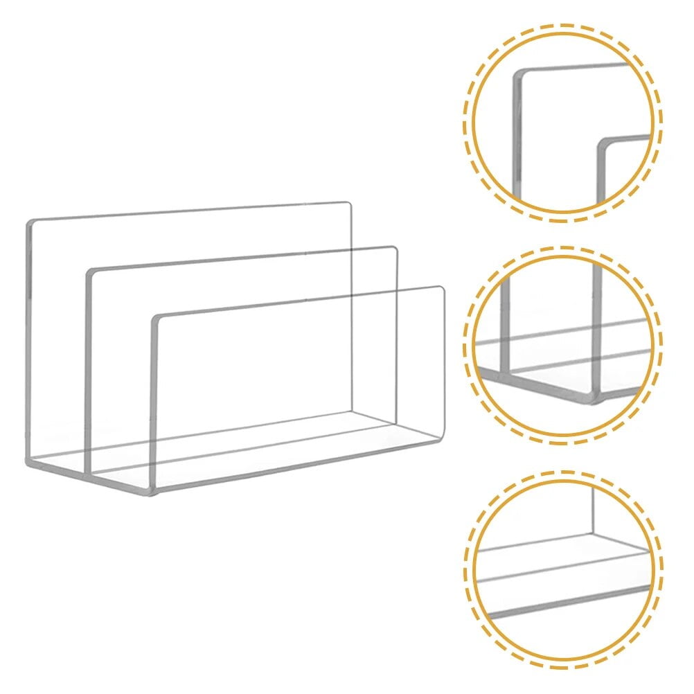 Holder File Organizer Desktop Acrylic Desk Magazine Folder Sorter ...