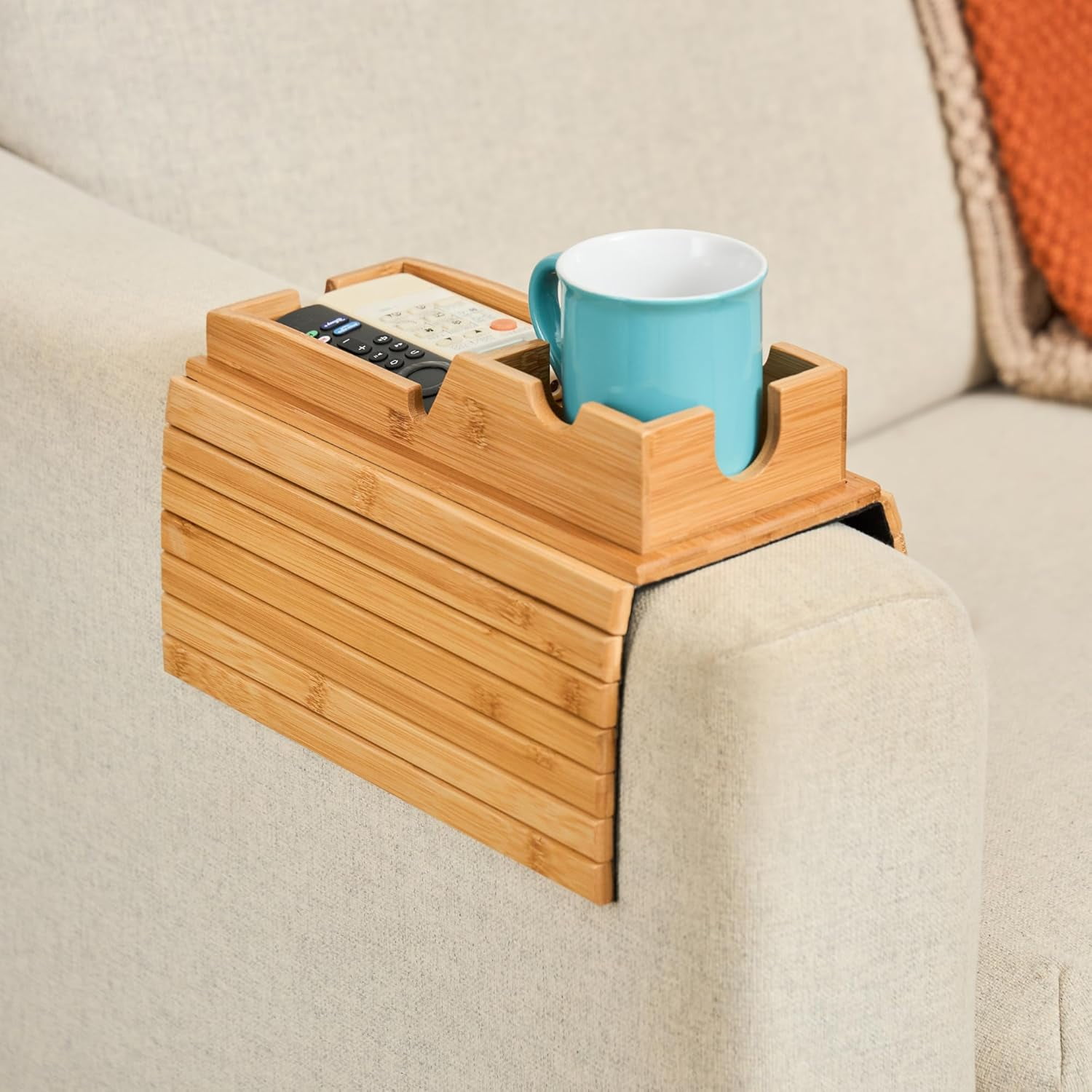 Holder Tray - Portable Sofa Arm Tray Table - Anti-Spill Armchair Caddy ...