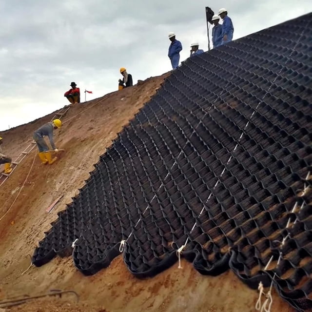 Holding Hillside Soil Stabilizer, Slope Grid Erosion Control Permeable ...