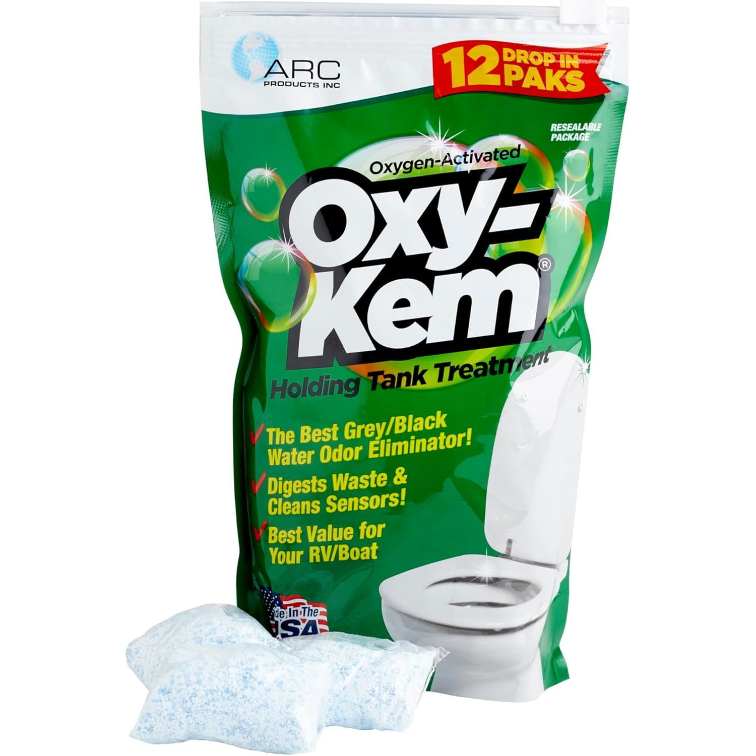 Holding Tank Treatment Pods - Eliminates Odor, Digests Waste, Safe for ...