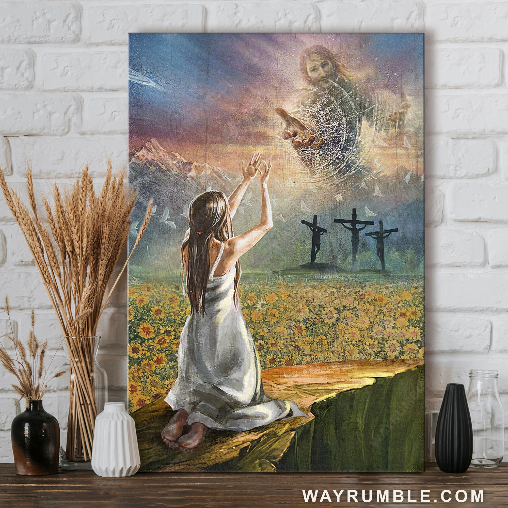 Holding my hand, Jesus painting, Salvation prayer, Sunflower field ...