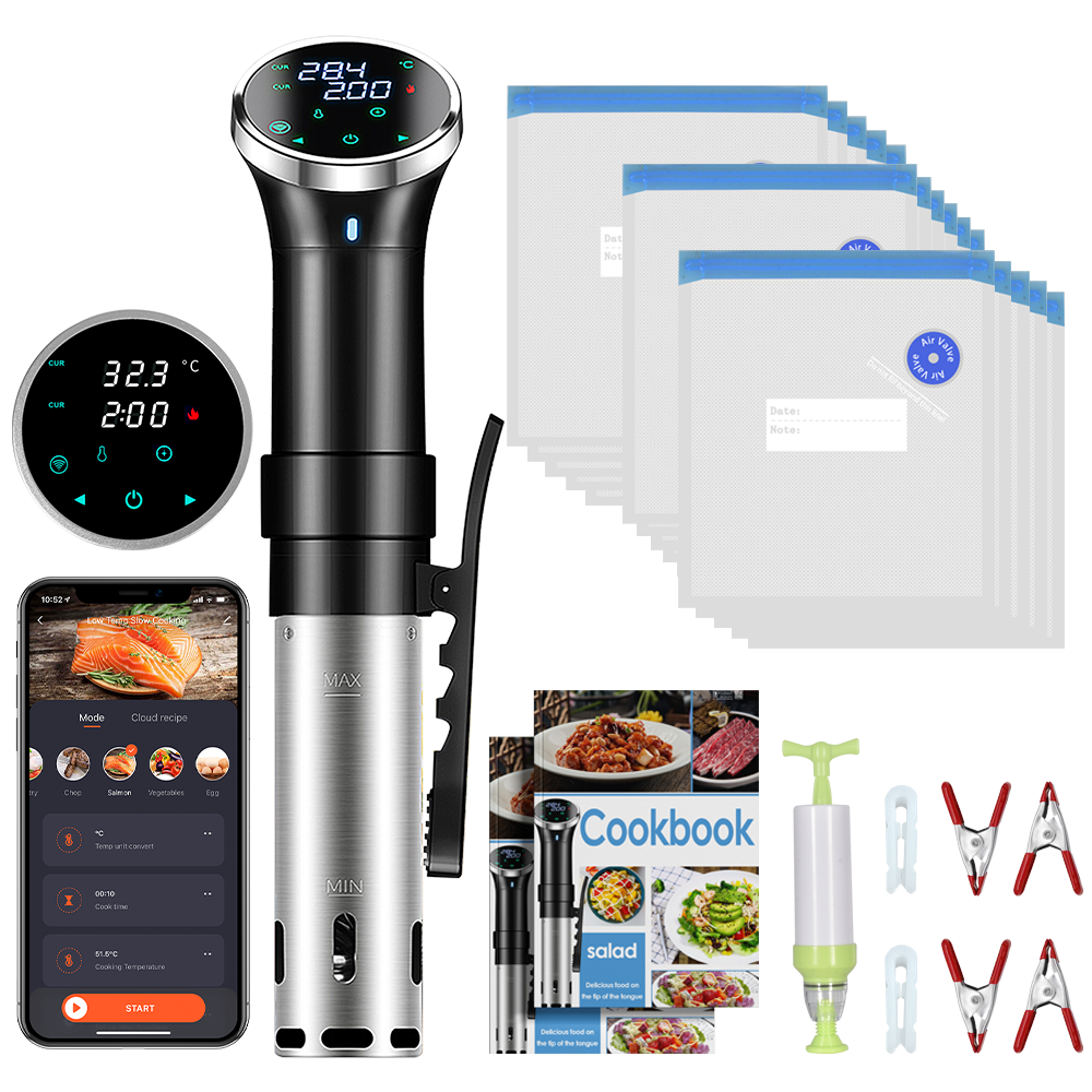 Sous Vide Cooker, Wancle Thermal Immersion Circulator, with Recipe E ...