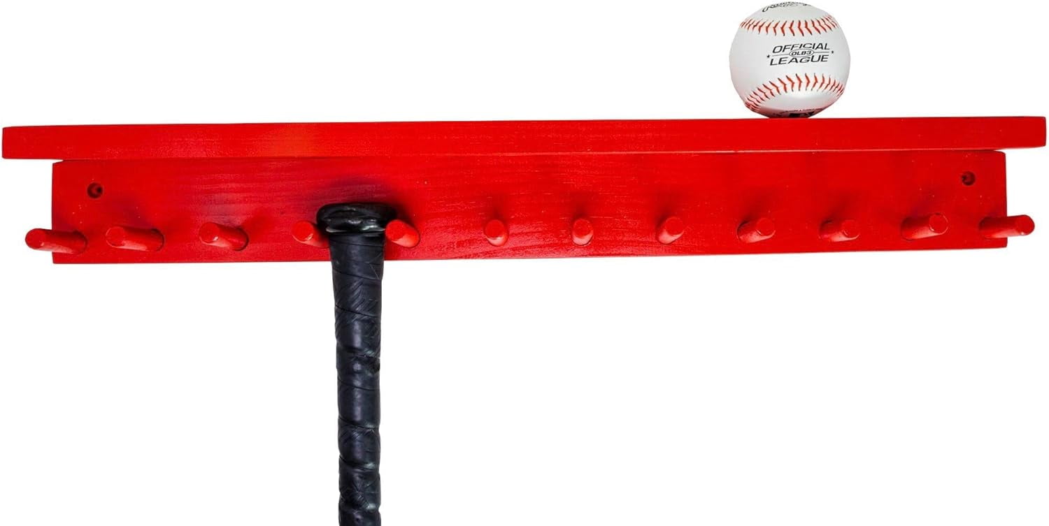 Holds 11 Full Size Baseball/Softball Bat 6 Balls Trophy Awards Rack ...