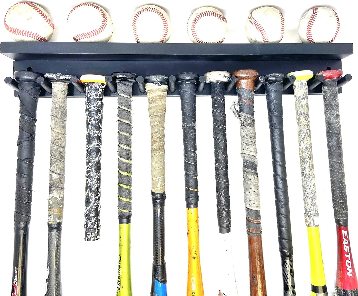Holds 11 Full Size Baseball/Softball Bat 6 Balls Trophy Awards Rack ...