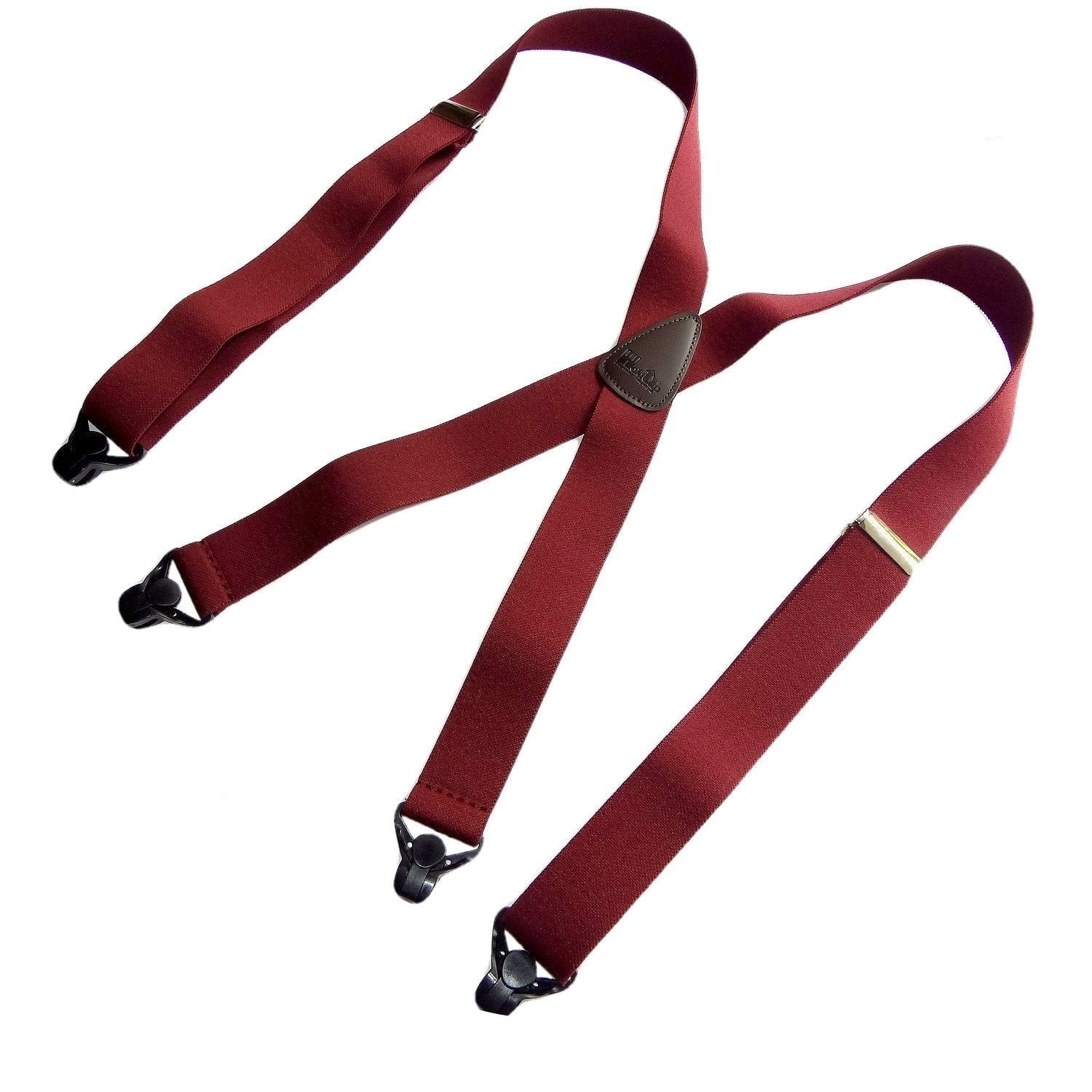 Holdup Classic Dark Burgundy Suspenders With Black Gripper Clasps in X ...
