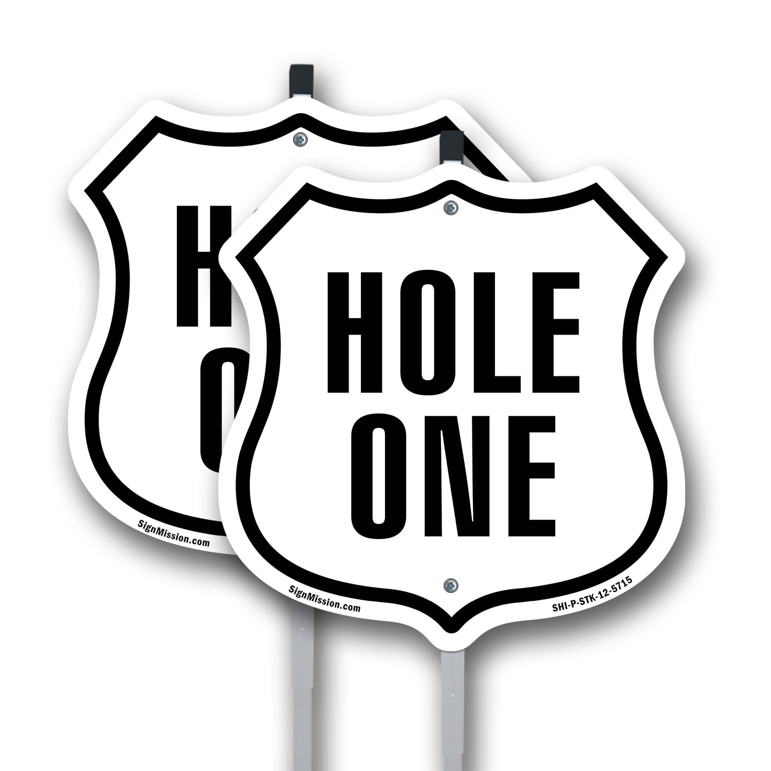 Hole 1 (2 Pack) 12 inch X 12 inch Shield Shaped Commercial Grade ...