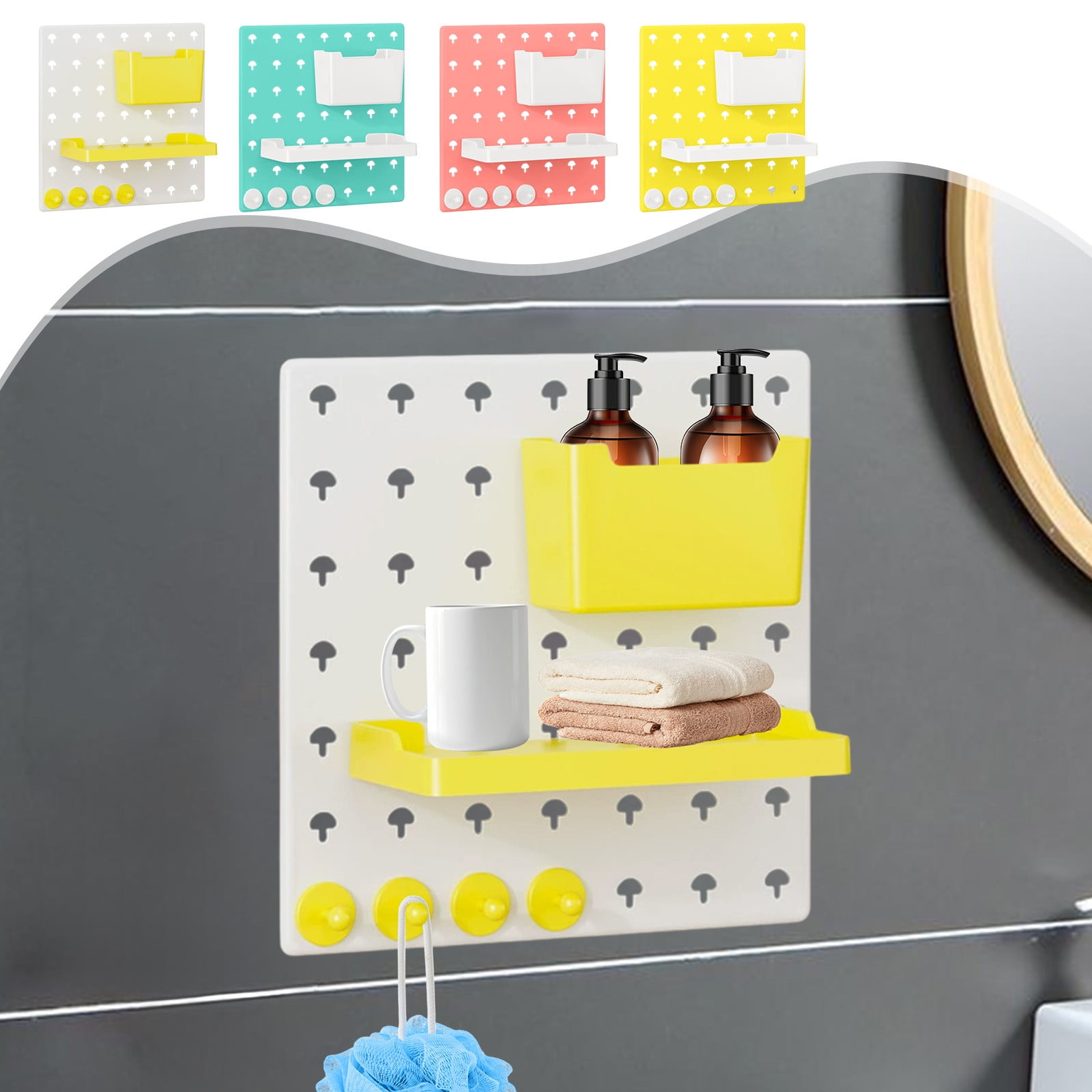 Hole Board Storage Wall Shelf | Plastic Partition Organizer for Living ...
