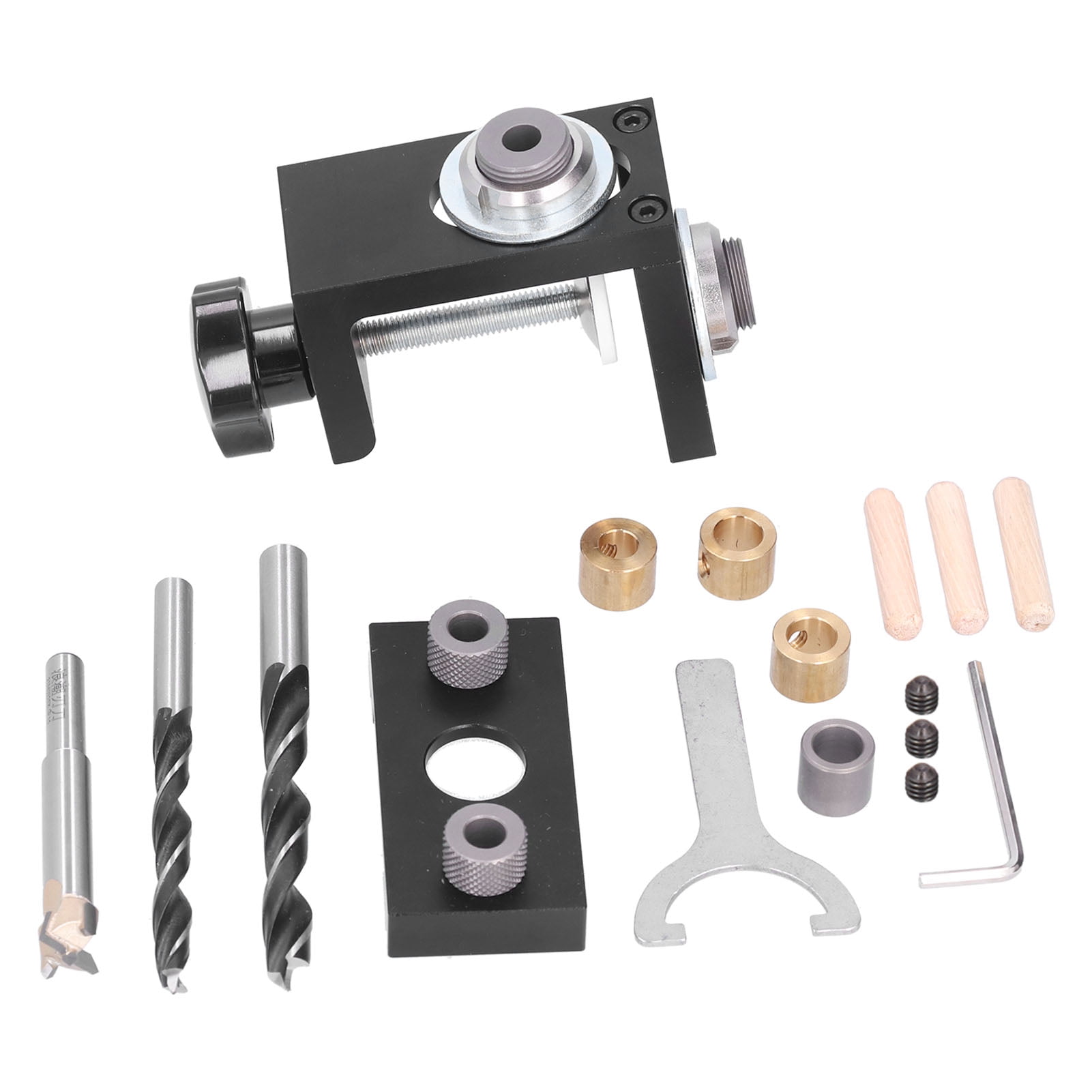 Hole Drill Guide Jig 3 in 1 Adjustable Woodworking Dowelling Drilling ...