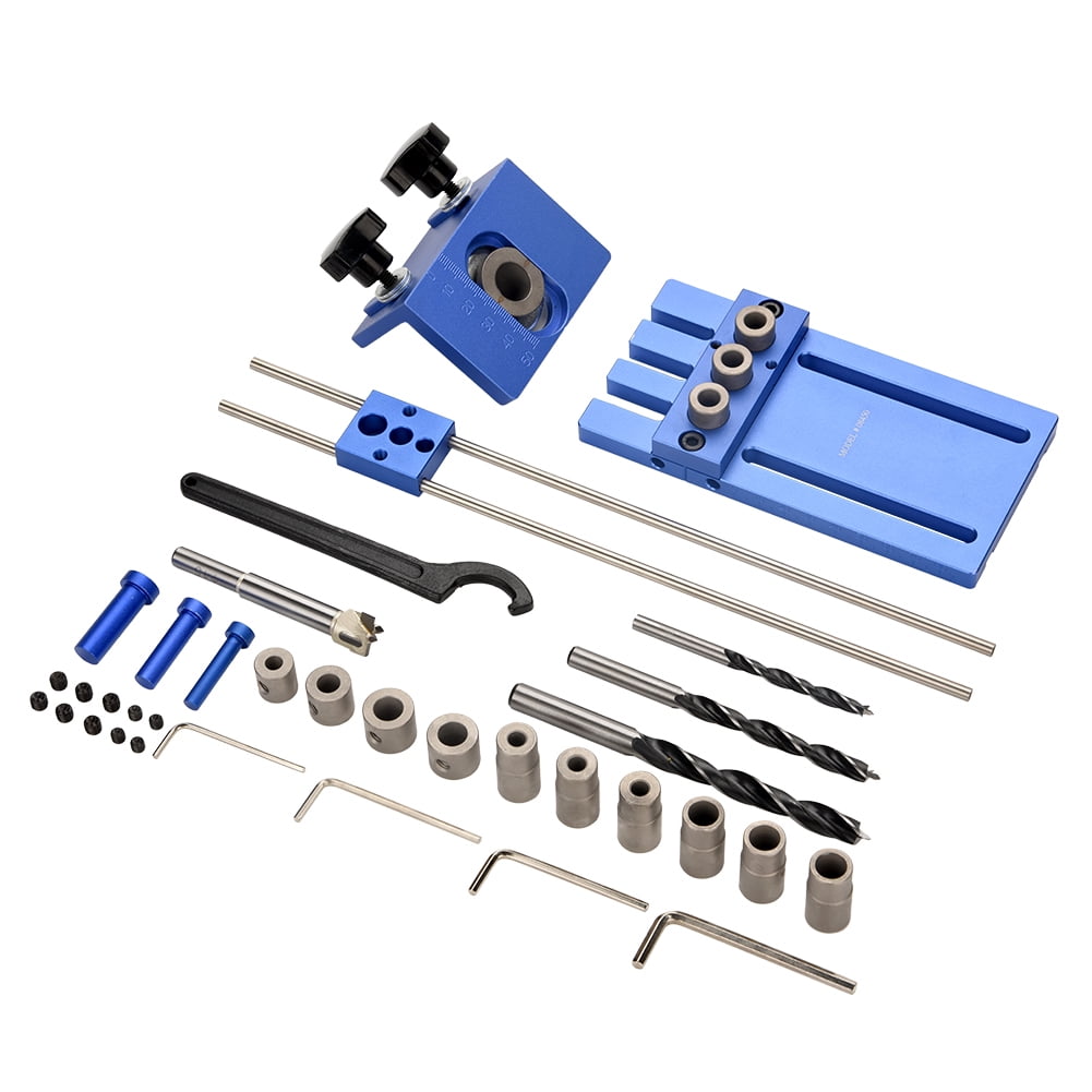 Hole Drill Guide Set with Dowel Jig, Drilling Bits, and Depth Stop ...