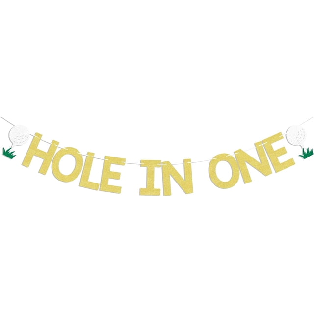 Hole In One Banner - Golf One, Golf Themed 1st Birthday Party Sign ...