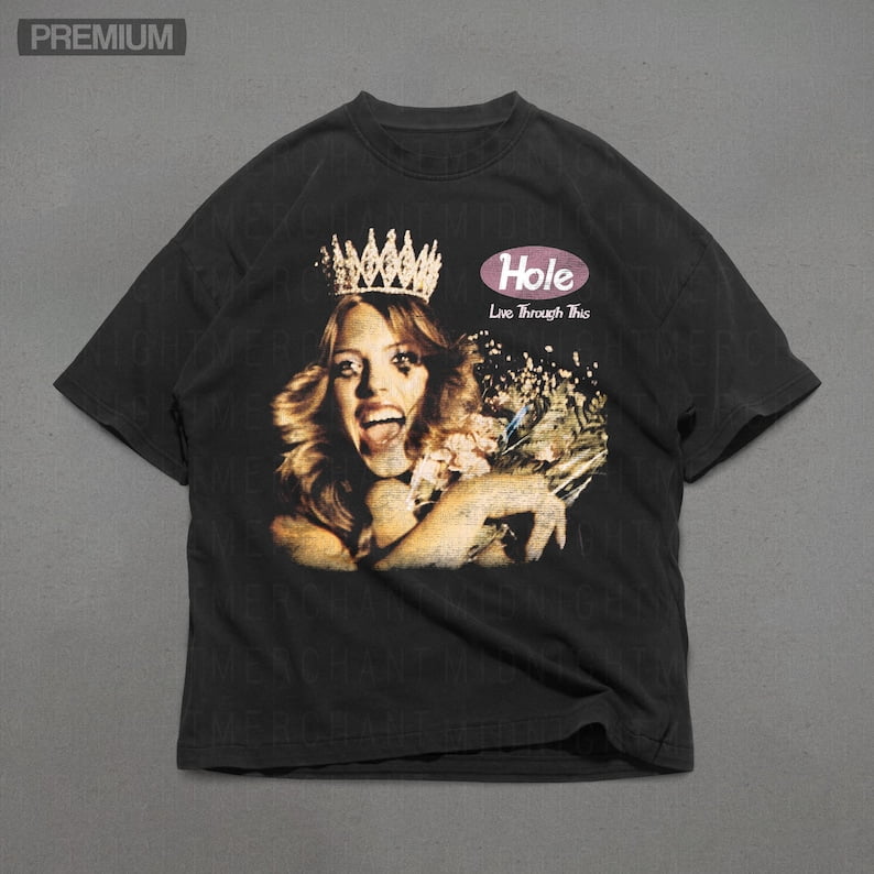 Hole Live Through this T-shirt, Oversized band tee, 90s band tees, Band ...