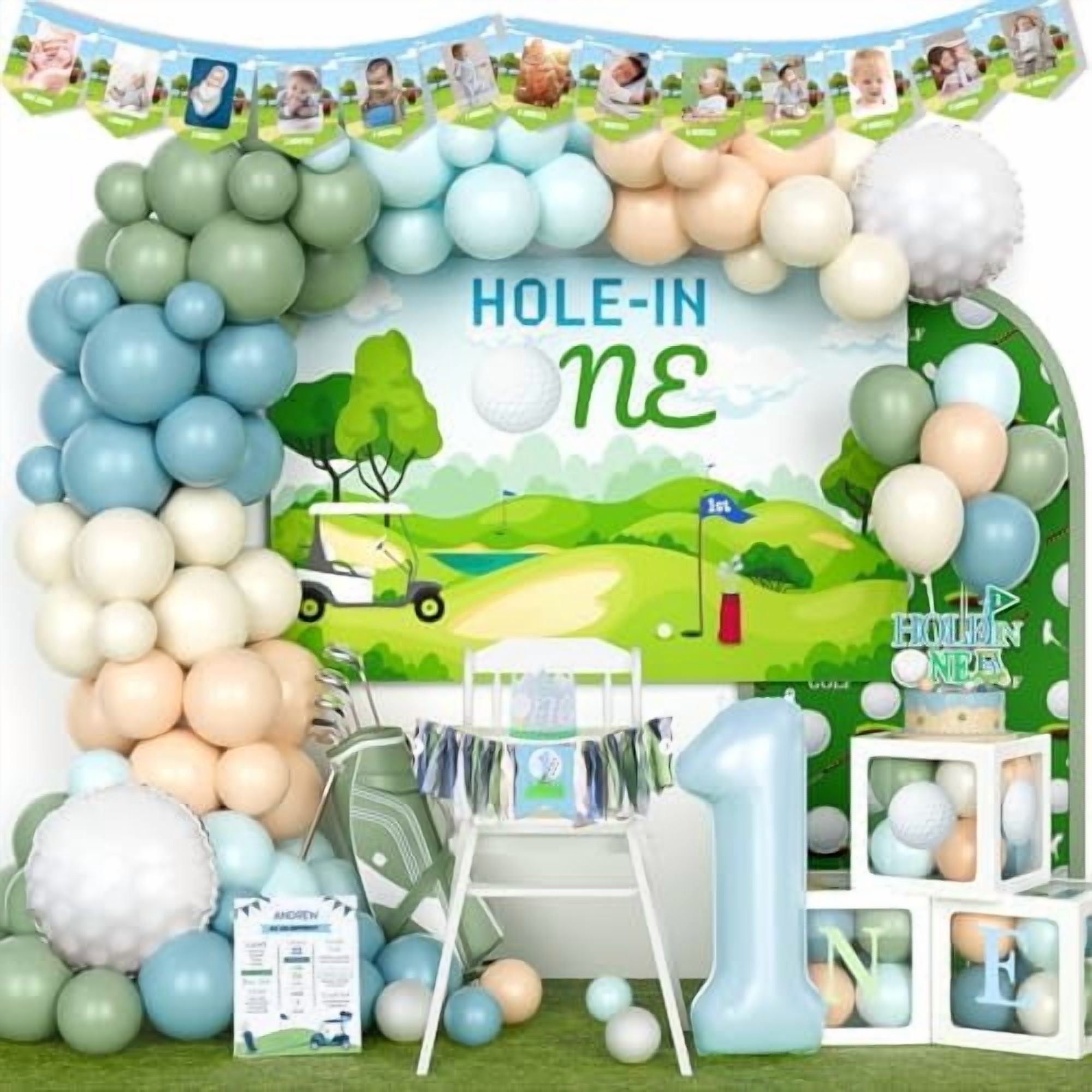 Hole in One Birthday Party Decorations, Golf First Birthday Decorations ...