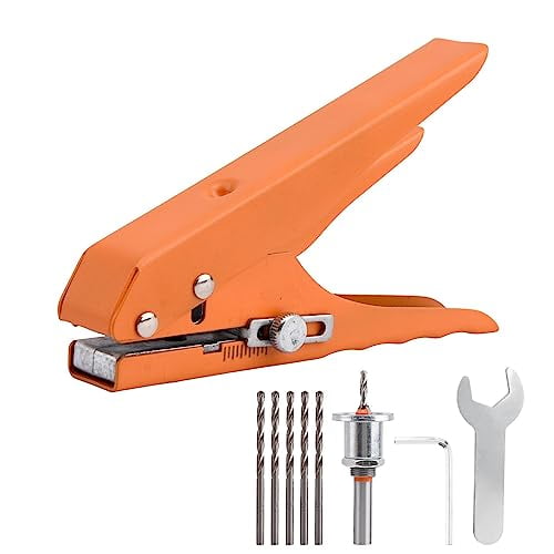 Hole Punch, 8mm Handheld Puncher Cover Hole Punch Set with Countersink ...