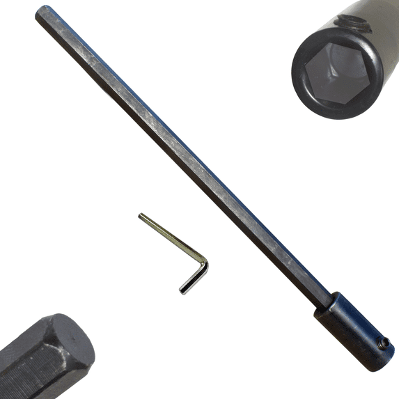 Hole Saw Arbor Extension 12" Long 3/8" Hex Male to 3/8" Hex Female Use ...