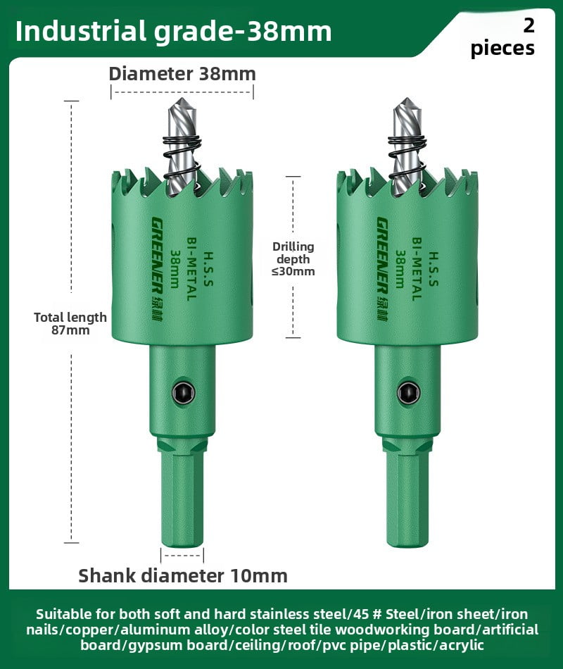 Hole Saw Drill Bit Set - Multipurpose Drilling Tool for Metal, Wood ...