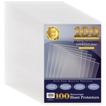 "Gold Seal 100 Heavyweight Poly Sheet Protectors, 8.5"" x 11"", Clear ...