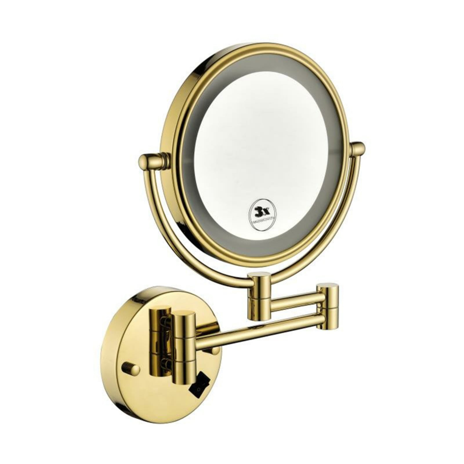 Holessy 8-inch LED Double-sided Magnifying Makeup Mirror, Wall Mounted ...