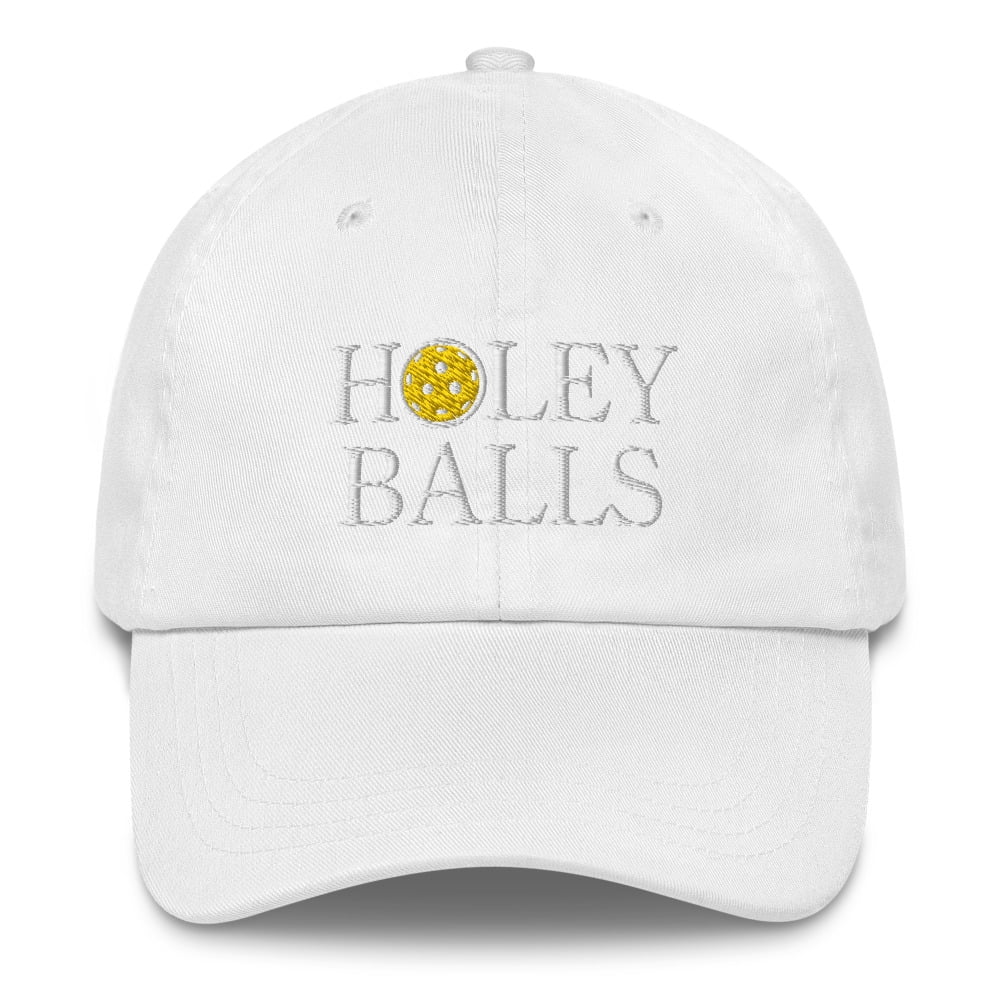 Holey Balls Pickleball Hat - Dad hat (White) - Walmart.com