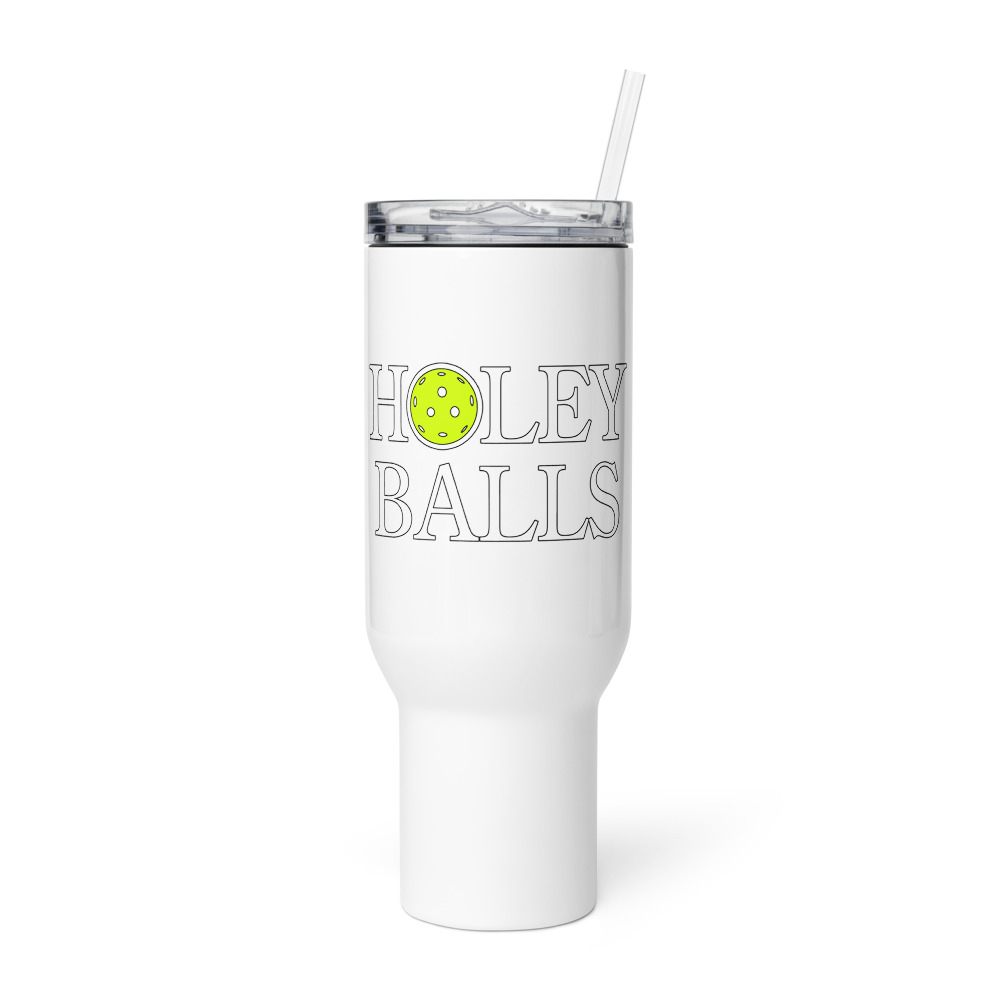 Holey Balls Pickleball Travel mug with a handle (40 oz) - Walmart.com