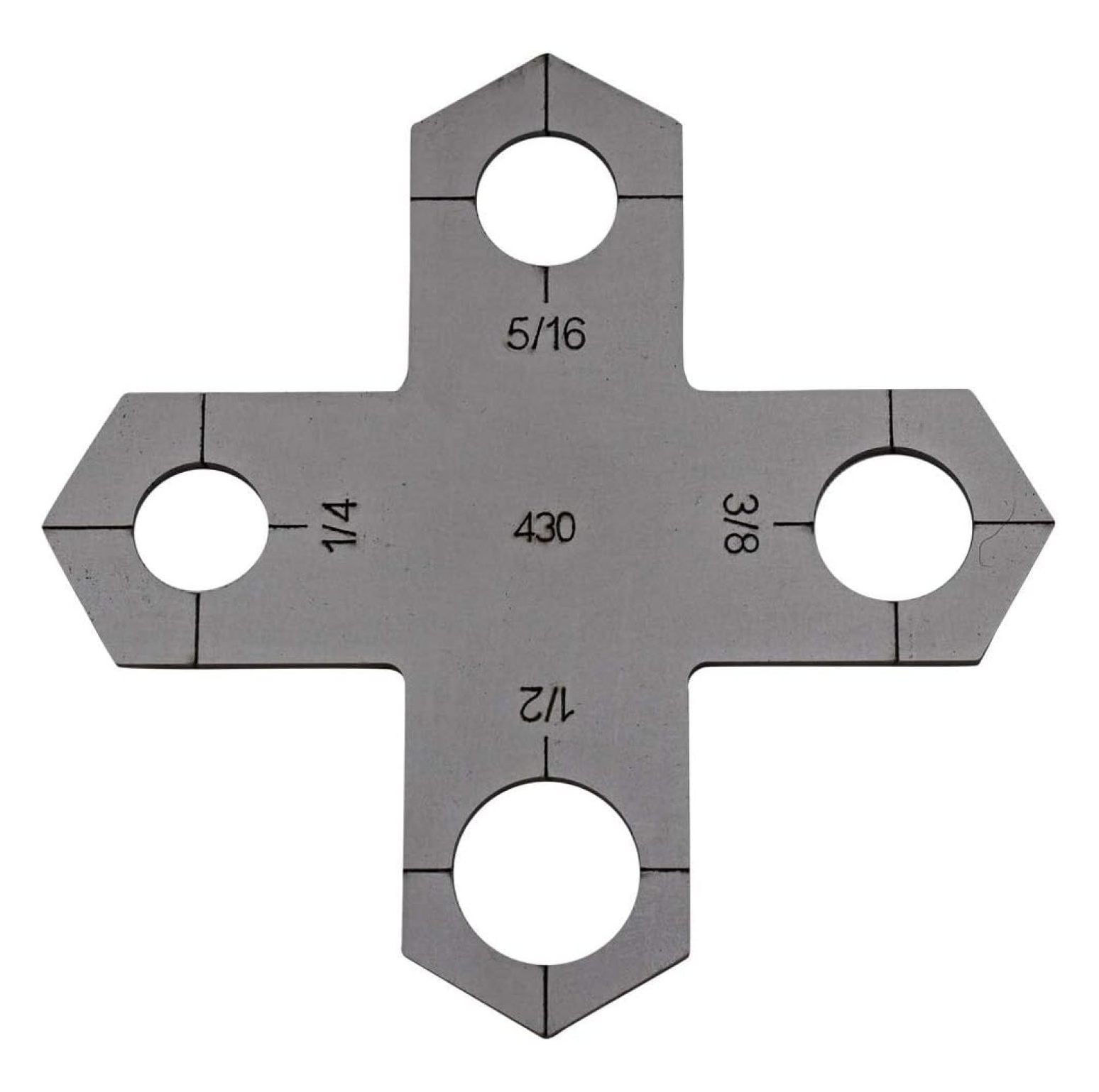 Holey Cross Plasma Stencil - .380" - Bolt Hole Circle Plasma Cutter ...