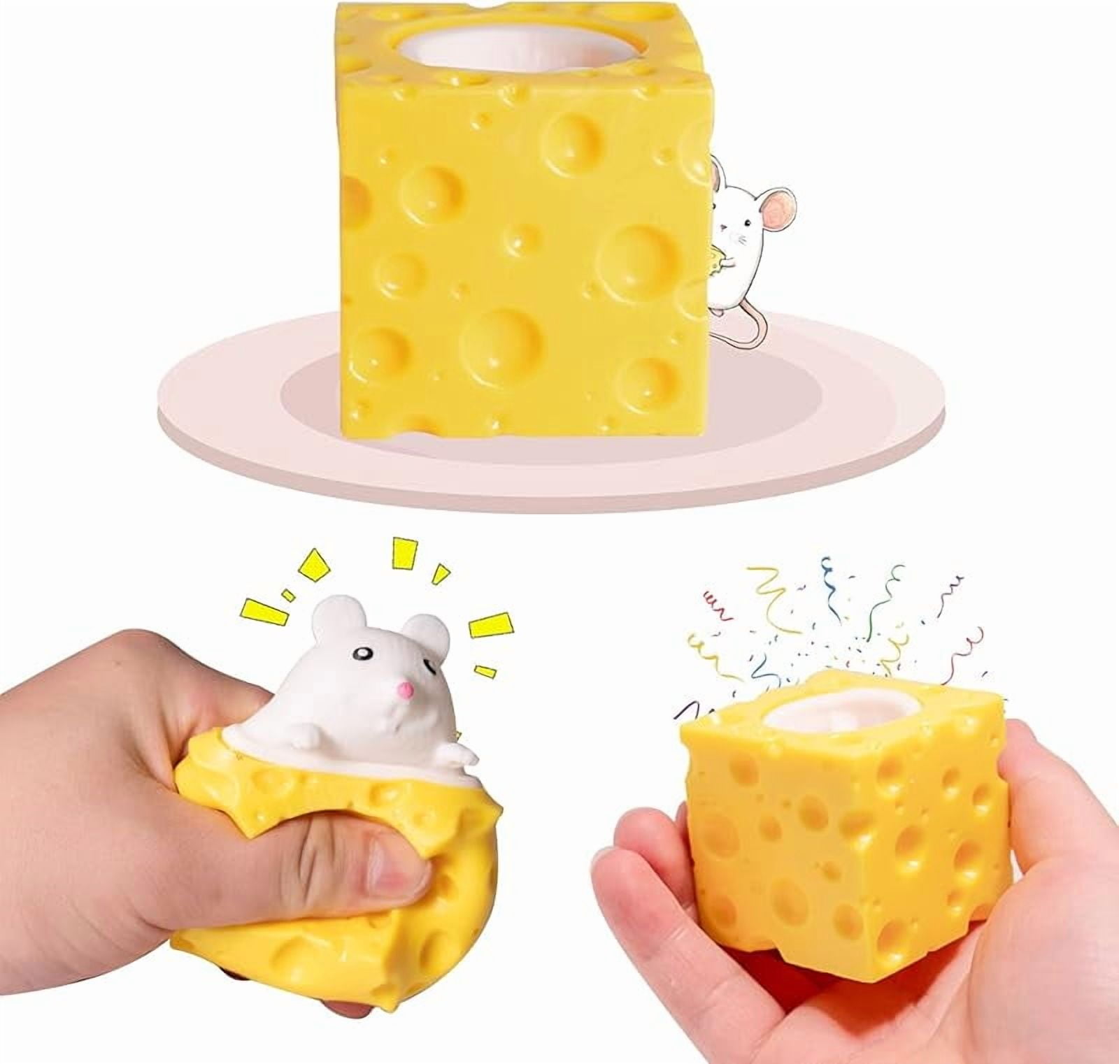 Holgosiu Cheese Squishy Stress Toys Novelty Squeeze Ball Cheese Mouse ...