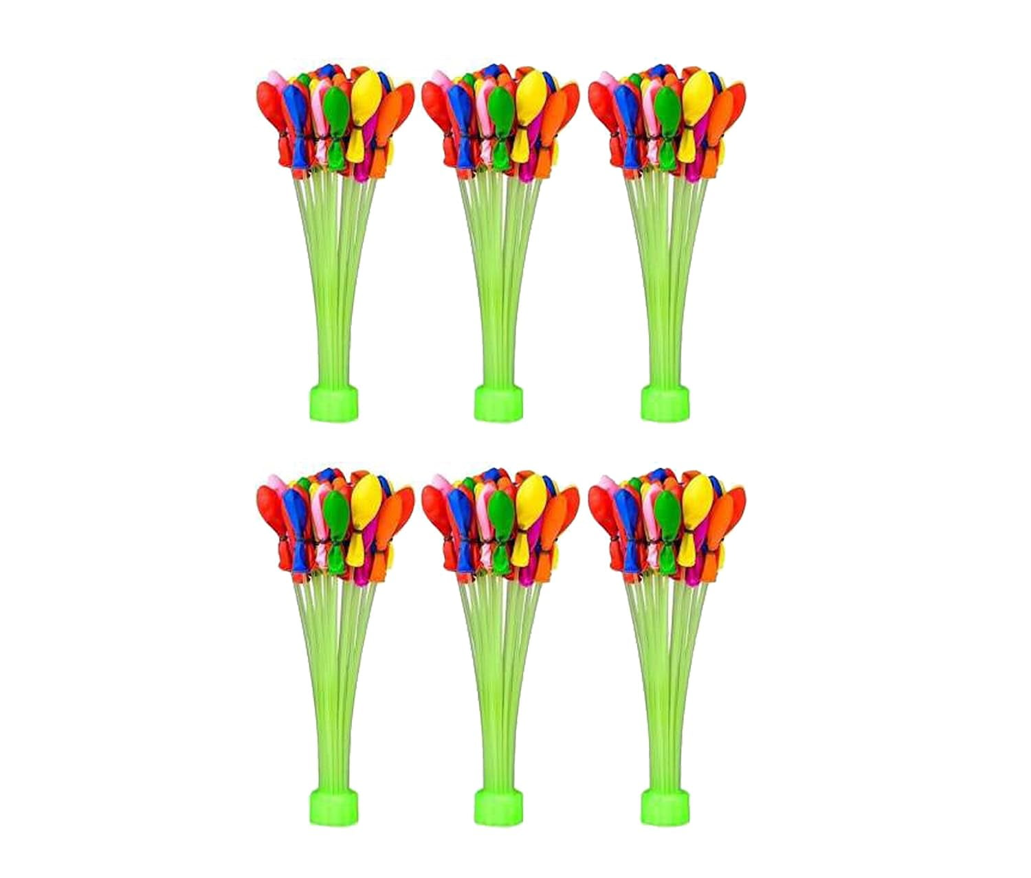 Holi Magic Balloon Set - 222 Quick-Fill Water Balloons - 6 Bunch | Holi ...