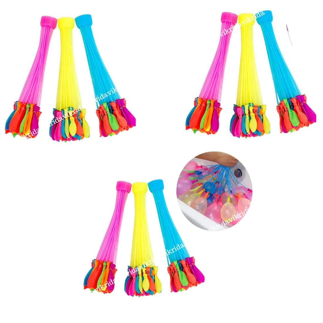 Holi Magic Bunch Water Balloon Kit Fill & Tie In 60 Second Magic Bunch ...