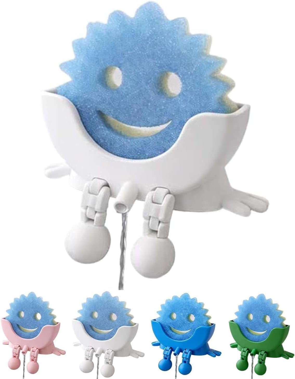 HoliHive Cute Hanging Sponge Holder with Drainage, New Sponge Holder ...