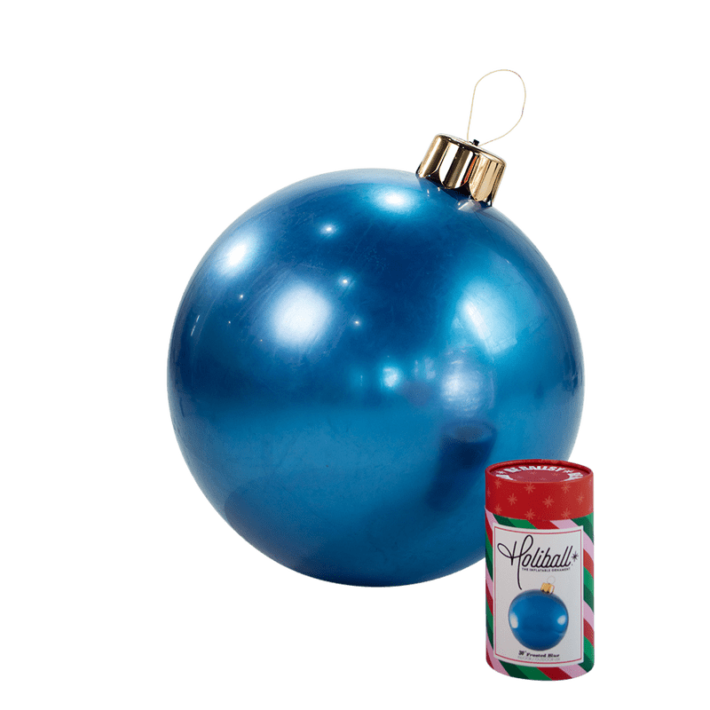 Holiball The Inflatable Ornament - Large - Frosted Blue - Indoor and ...