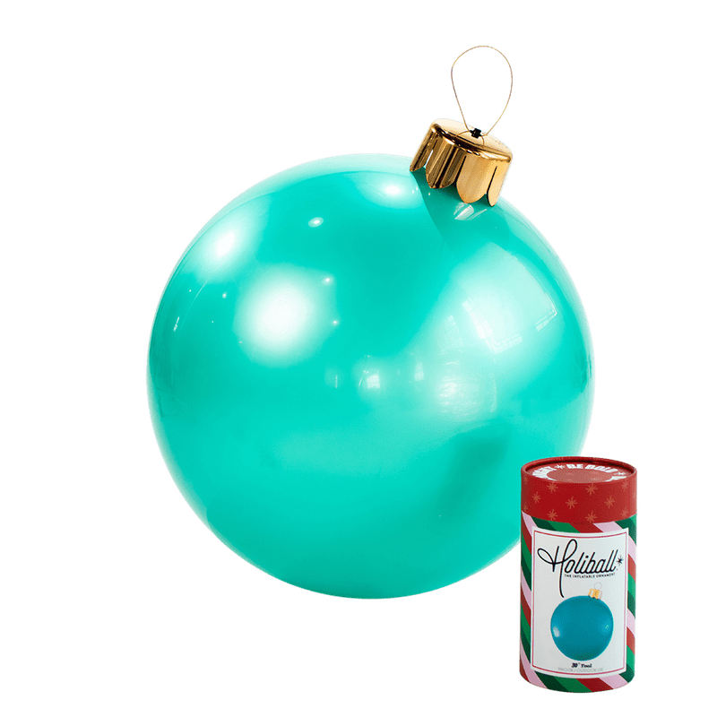 Holiball The Inflatable Ornament - Large - Teal - Indoor and Outdoor ...