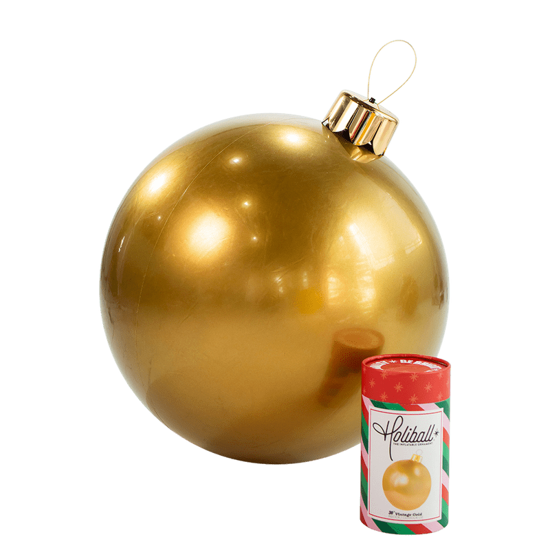Holiball The Inflatable Ornament - Large - Vintage Gold - Indoor and ...