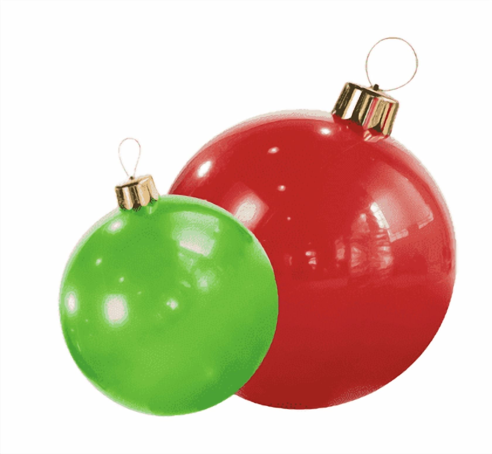 Holiball The Inflatable Ornament - Set of Two - Large Classic Red ...