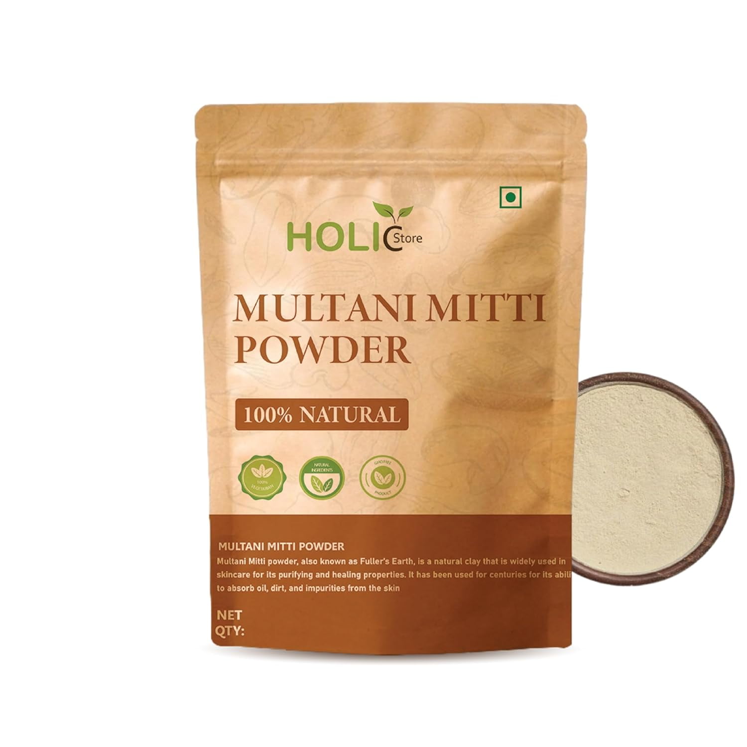 Holic store Multani Mitti Powder for Face Pack Skin Face 200gm Multani ...