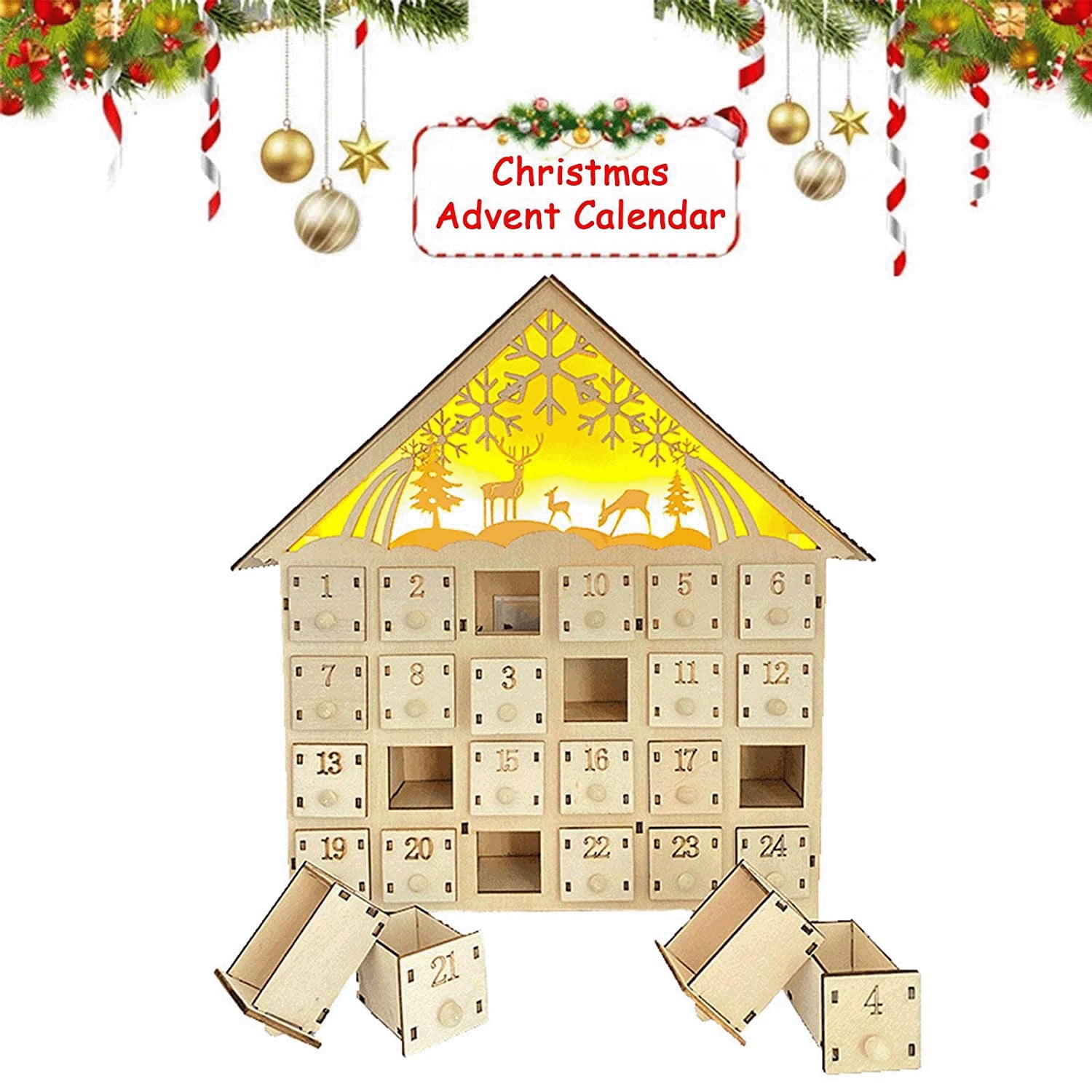 Holiday 2023 Christmas Clearance Sale!2023 Christmas LED Wooden Advent ...