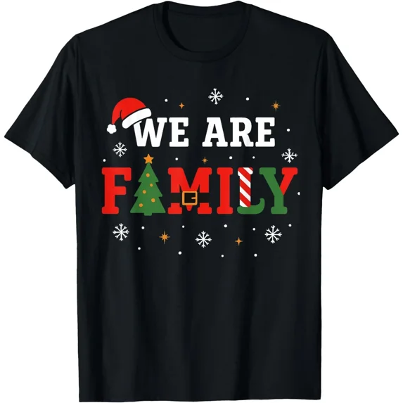 Holiday 2025 Family Matching Outfits Cute Festive Group Cheer Unisex T ...