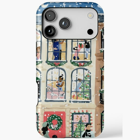 Holiday Apartment Window Winter View Case for iPhone 11 12 13 14 15 16 ...
