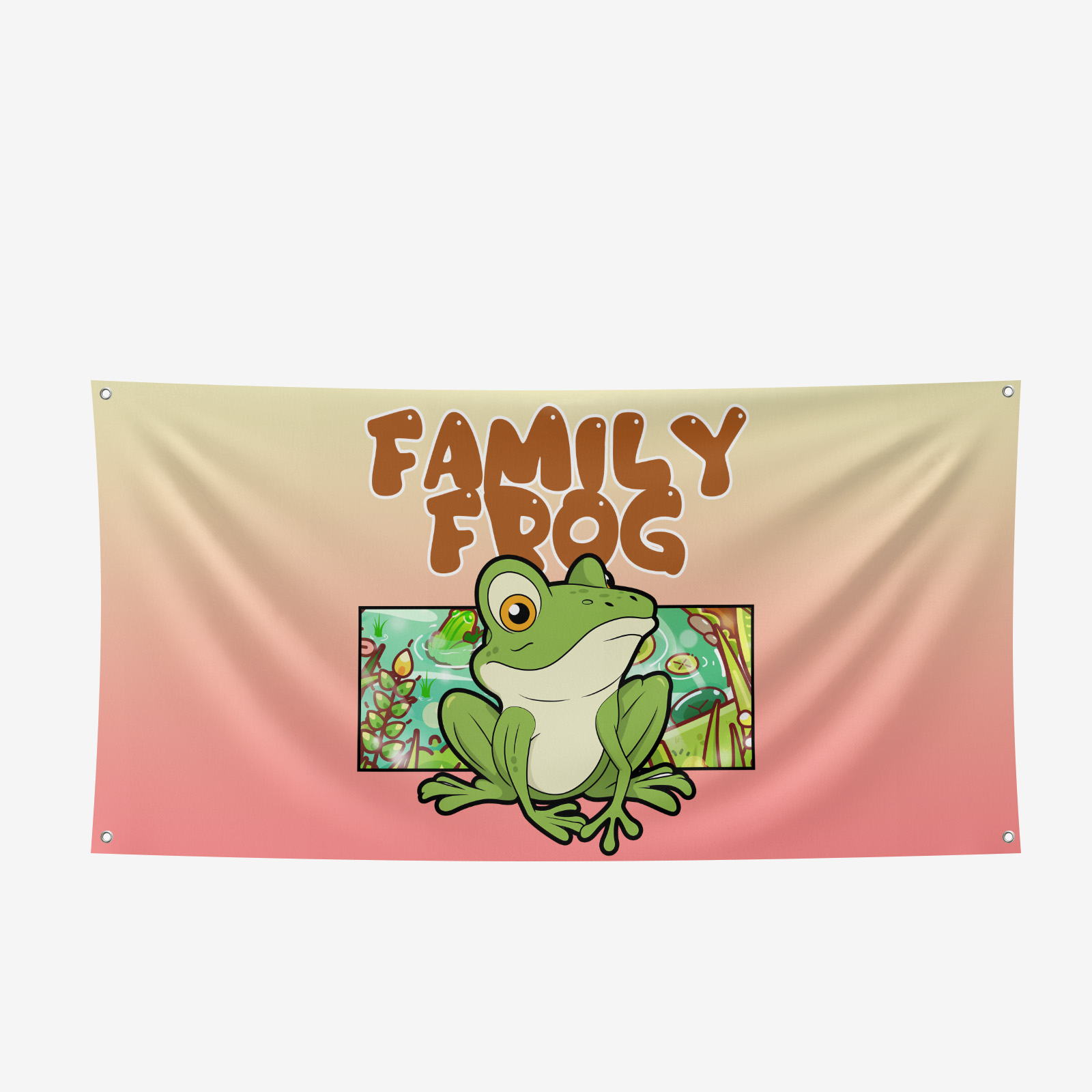 Holiday Banner Festival Backdrop – 35*70in Frogs Photo Backdrop for ...