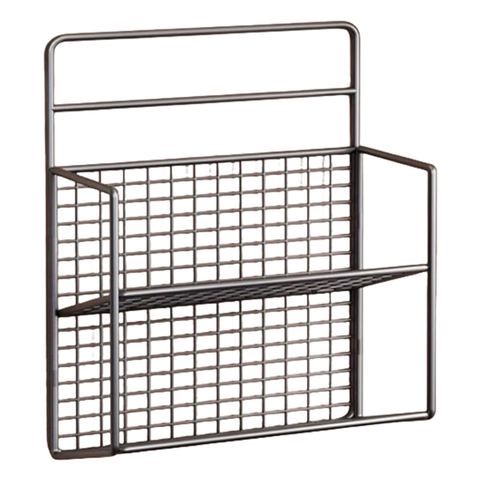 Your Holiday Bathroom Shoe Rack Two Tier Black Metal Wall Mounted ...