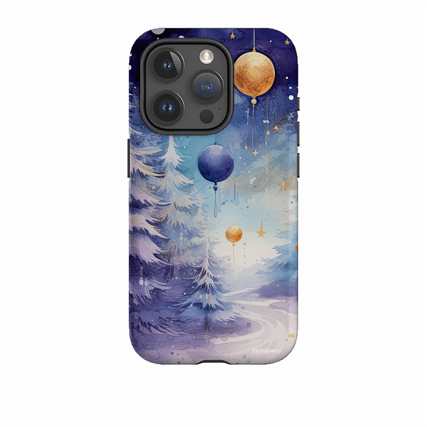 Holiday Bauble Forest II Festive Pattern Art iPhone Case 17 16 15 14 13 ...