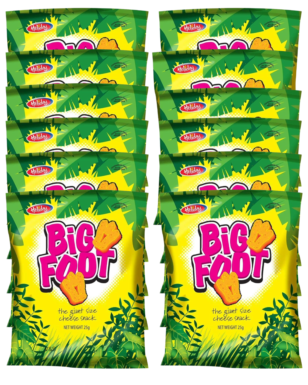 Holiday Big Foot, The Giant Cheese Snack, 0.8 oz (Pack of 12 ...