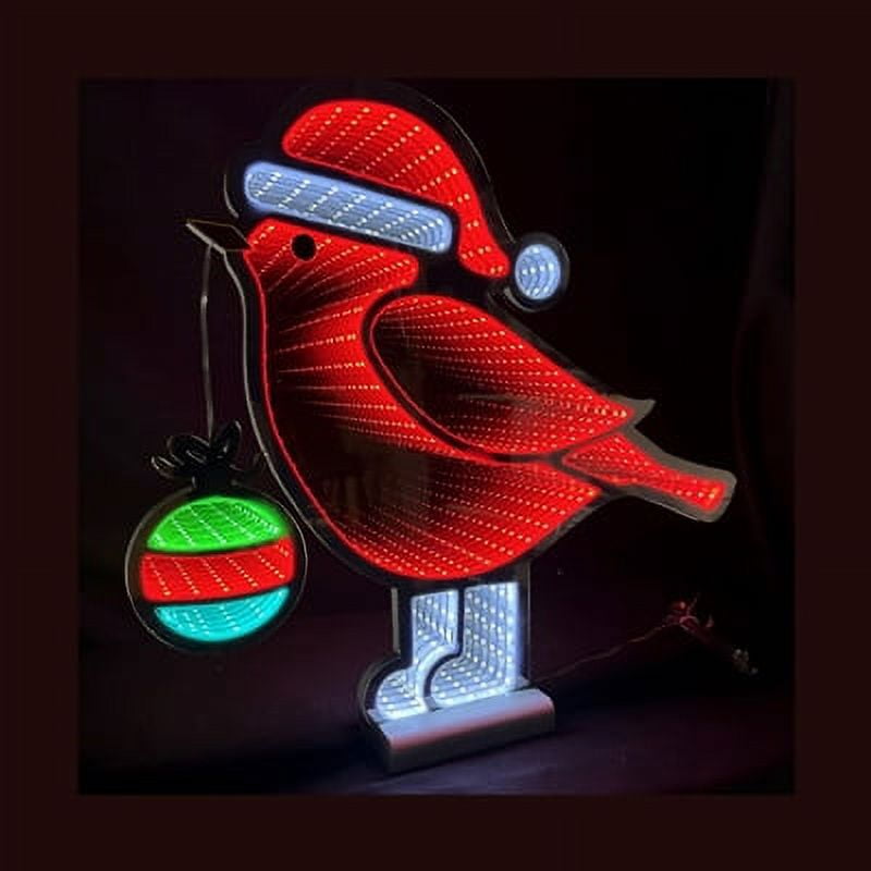 Holiday Bird with Ornament Infinity Light - Walmart.com