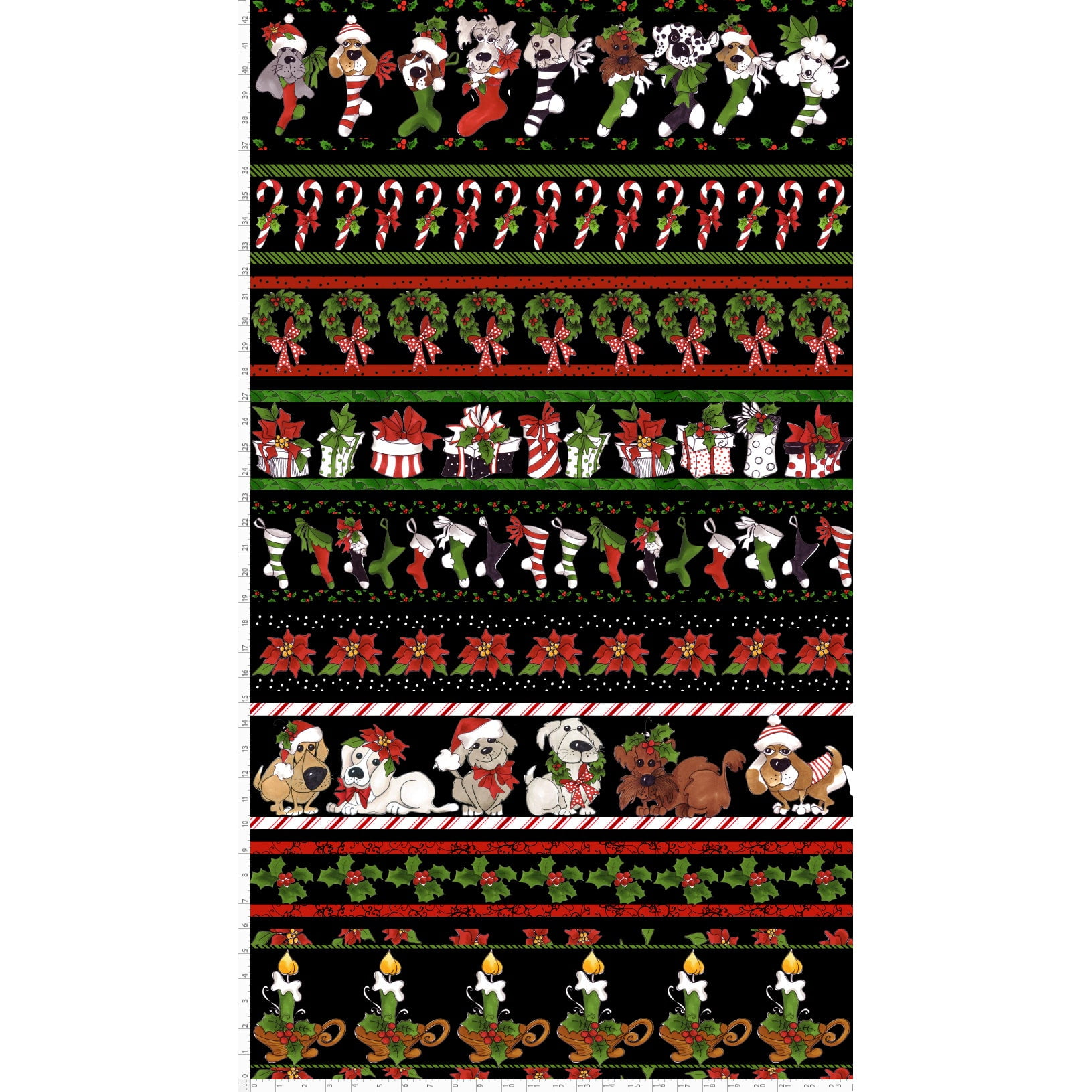 Holiday Borders Black Fabric Panel - Walmart.com