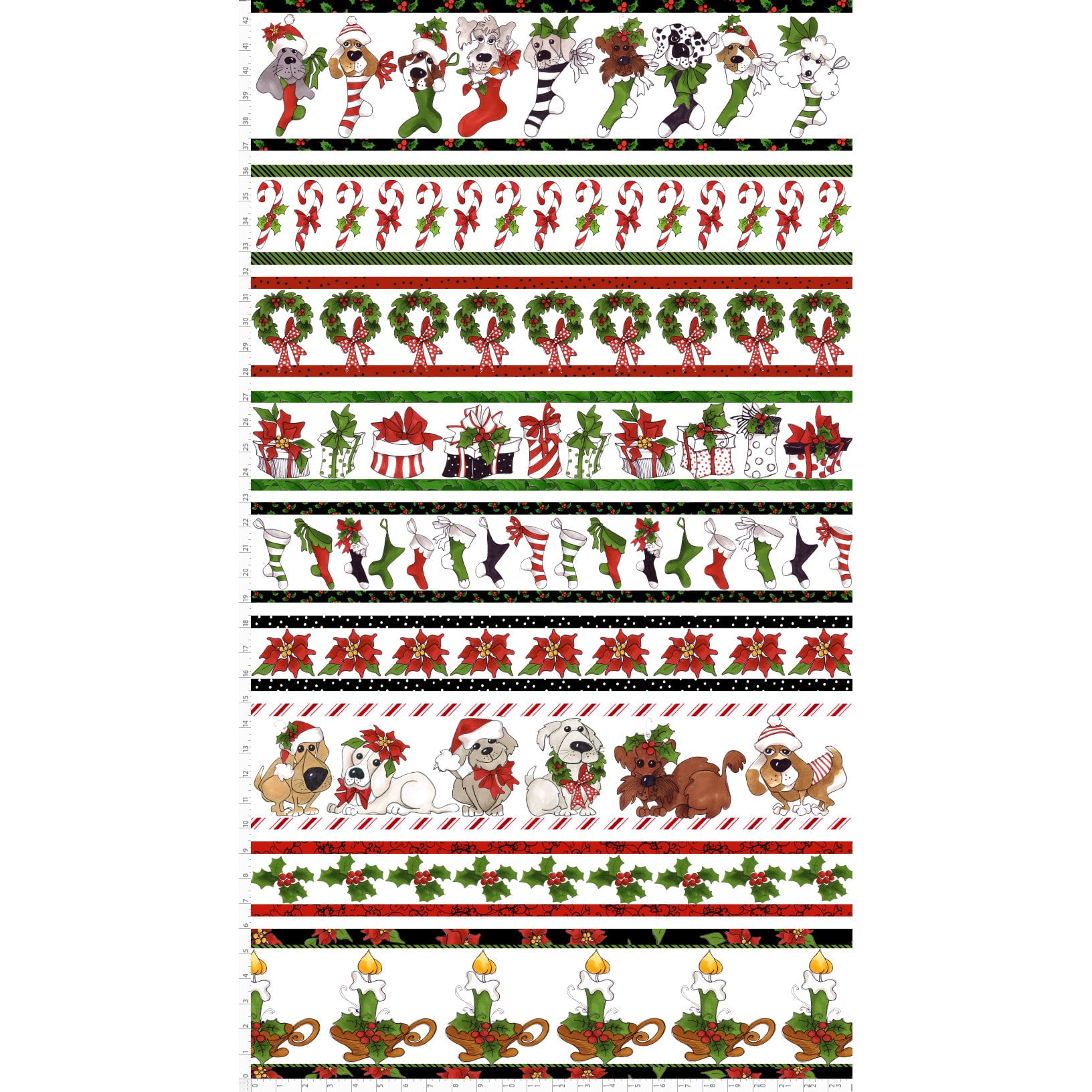 Holiday Borders White Fabric Panel - Walmart.com