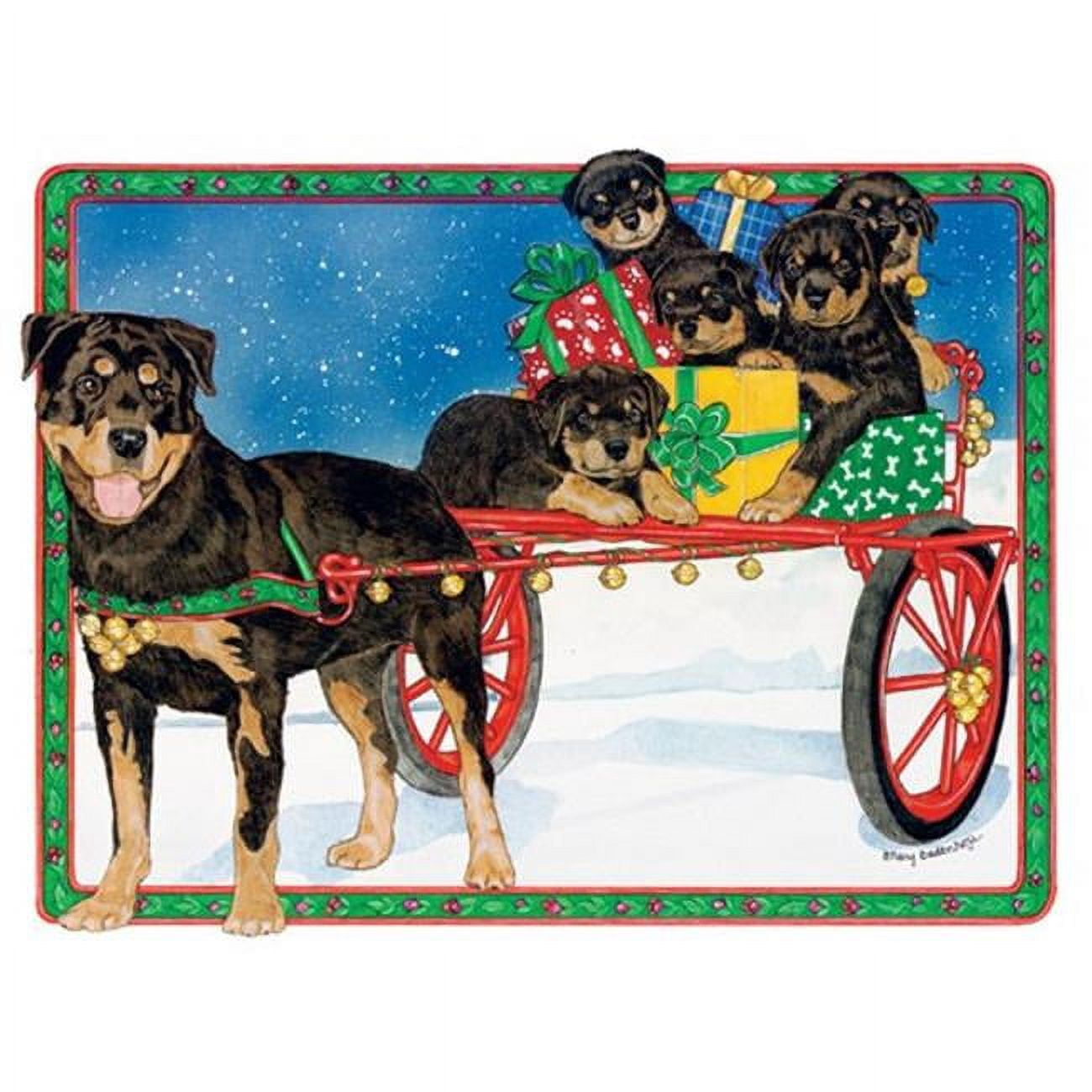Holiday Boxed Cards- Rottweiler - Walmart.com
