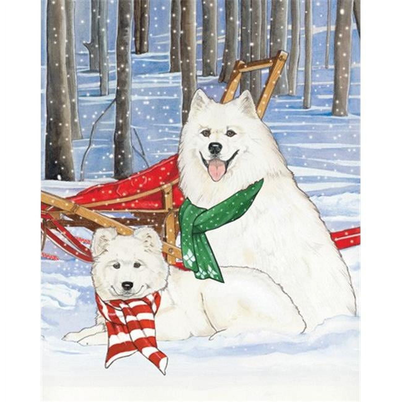 Holiday Boxed Cards- Samoyed - Walmart.com