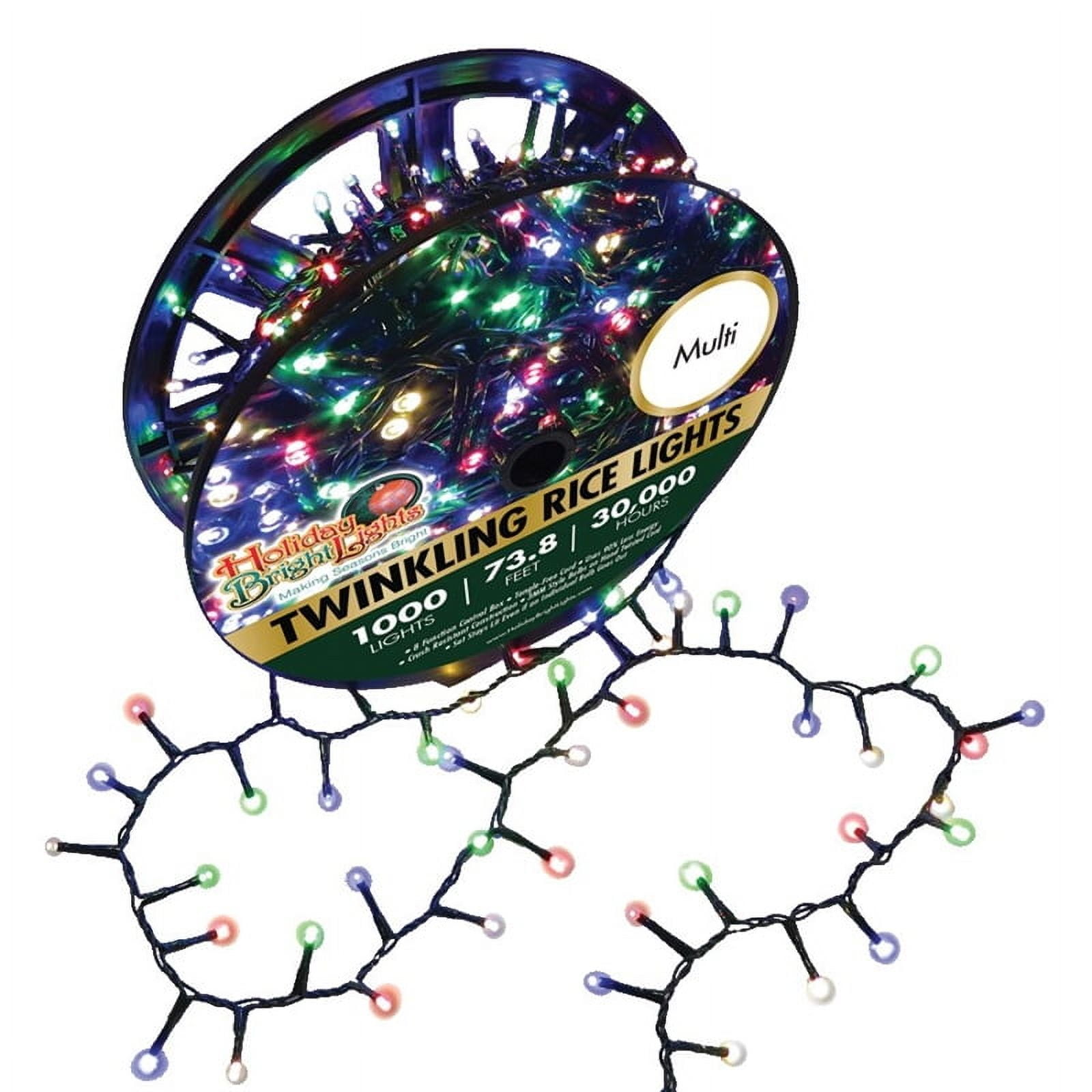 Nu Tsai Capital DBA LED Cluster Rice Christmas Light Set, 74 ft ...