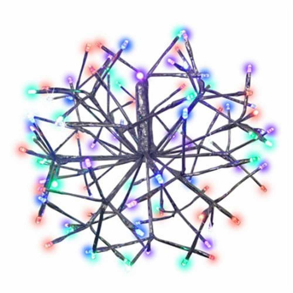 Holiday Bright Lights 12 in. LED Shimmering Sphere with Wire Branches ...