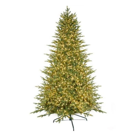 Holiday Bright Lights 7.5 ft. Full LED 2250 Count Emerald Pine Sparkle ...